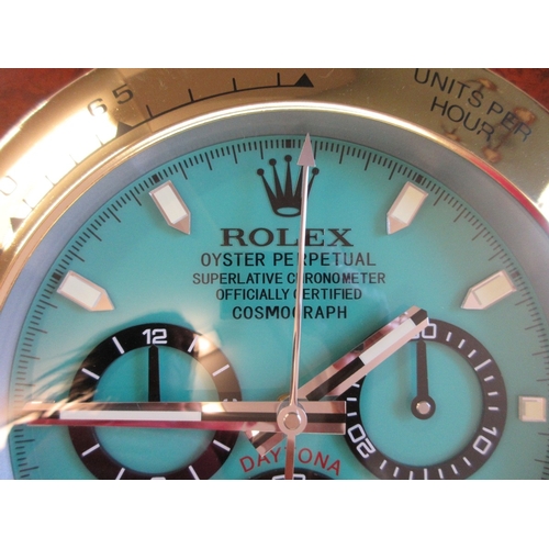 Rolex advertising clock with sweeping second hand