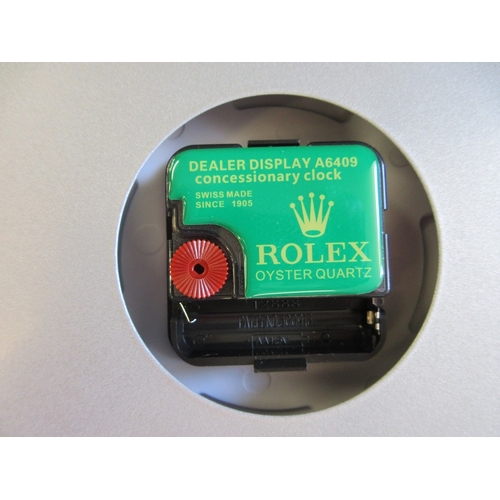 Rolex advertising clock with sweeping second hand