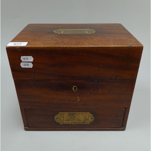 Apothocary Box complete with bottles and origninal contents Mahogany ...