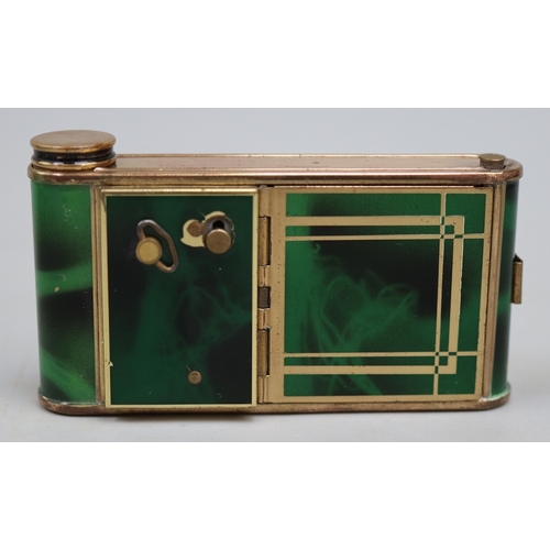 Art Deco musical compact in the form of a camera