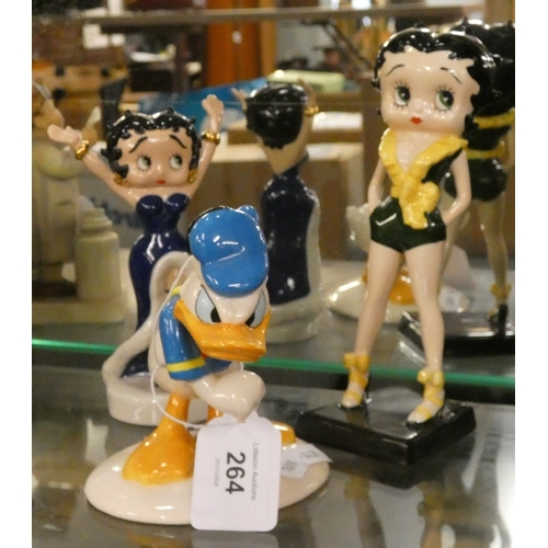 Wade Betty Boop figure together with another and a Royal Doulton Donald ...