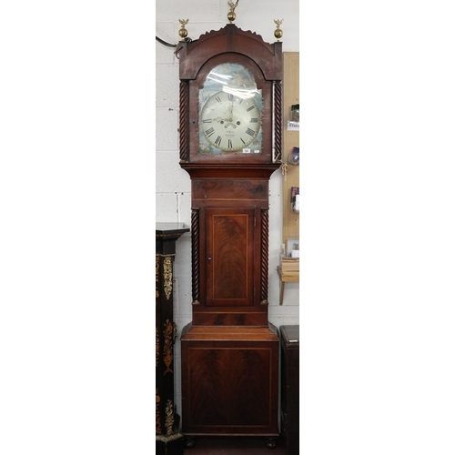 Antique Welsh painted face 8 day longcase clock made by Joseph Kern of ...