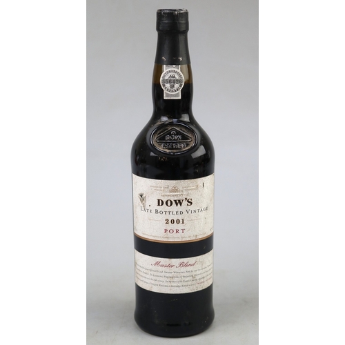 Bottle of Dows late bottled vintage 2001 port