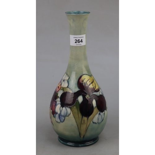 Early Moorcroft tube lined floral vase - Approx H:27cm