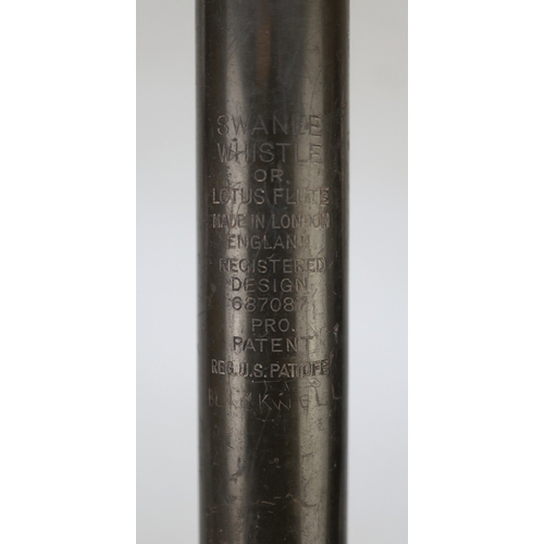 1920s Swannee whistle/lotus flute made in London, Registered design 687087