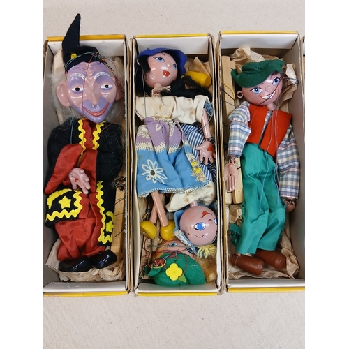 Collection 7 of Pelham puppets in original boxes