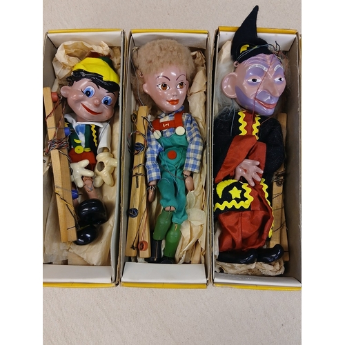 Collection 7 of Pelham puppets in original boxes