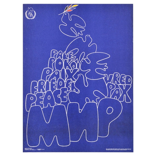 Propaganda Poster Peace Doves United Nations. Original vintage Soviet ...