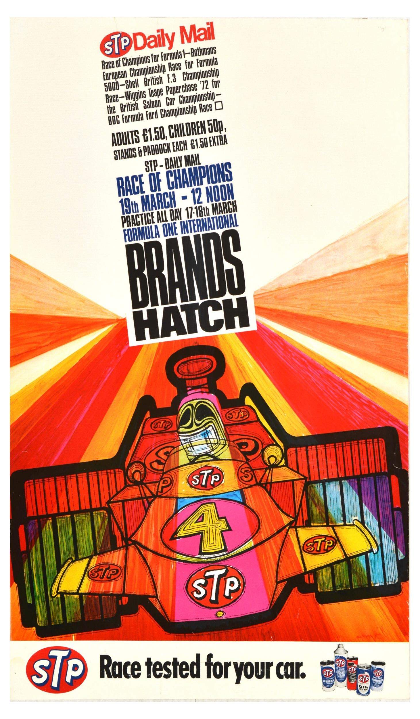 Sport Poster Daily Mail STP Brands Hatch. Original vintage motorsport ...