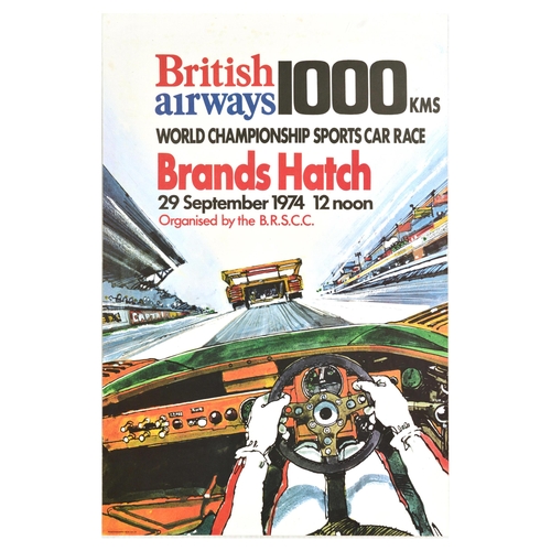 Sport Poster Car Race Brands Hatch Car Race BA 1974. Original vintage ...
