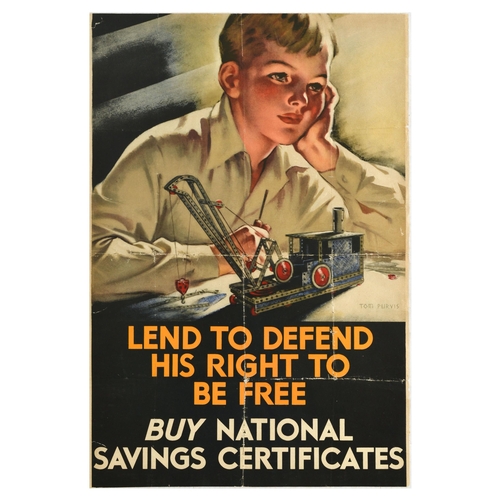 Propaganda Poster National Savings Lend To Defend His Right To Be Free ...