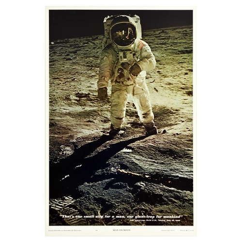 Propaganda Poster Man On Moon Armstrong Aldrin Apollo 11 Space ...