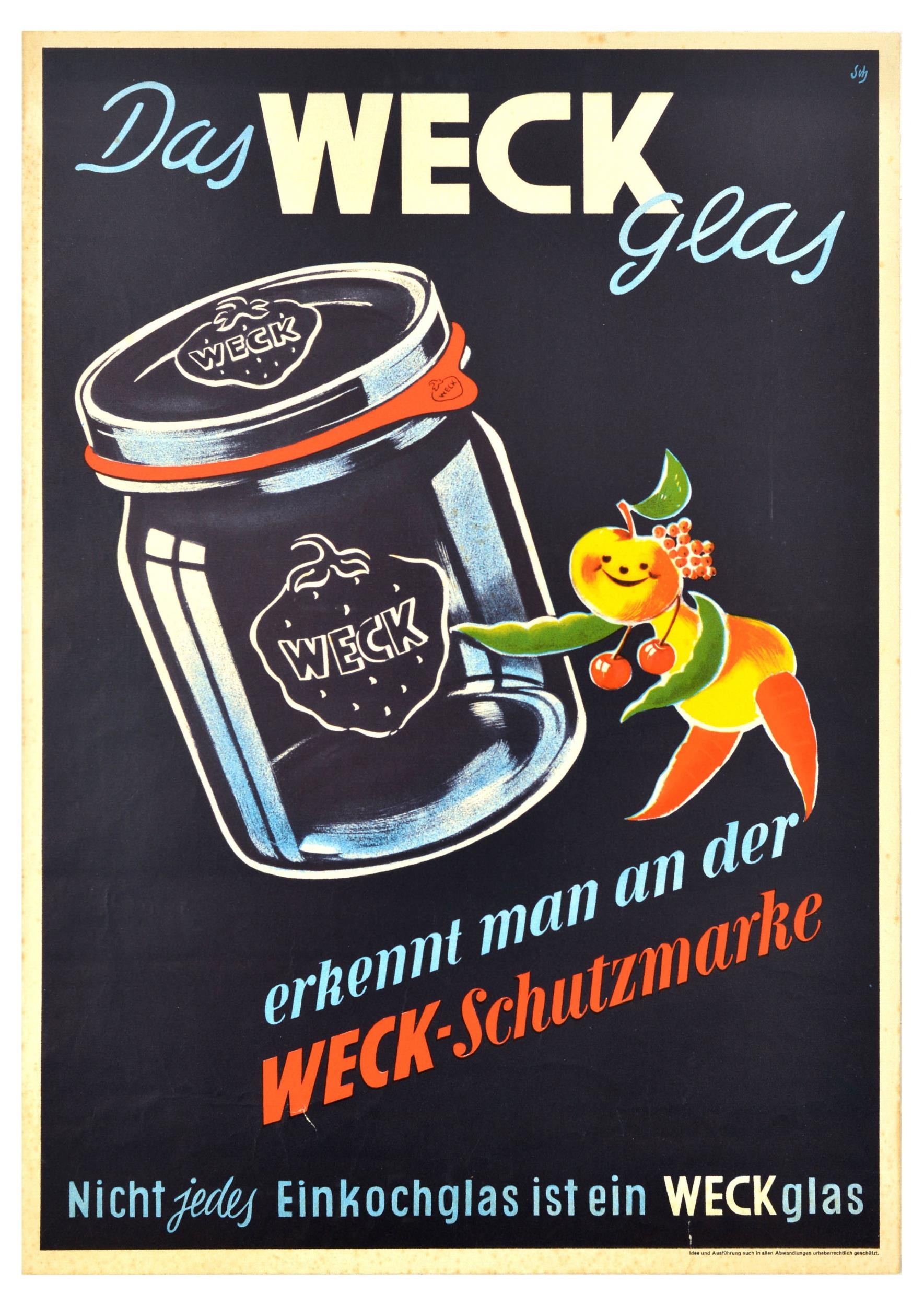 Advertising Poster Weck Glass Jar Mason Food Preservation Canning ...