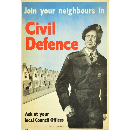 Propaganda Poster Civil Defence Neighbours UK. Original vintage Civil ...