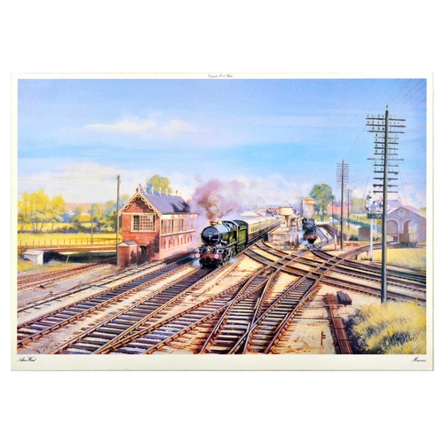 Steam Railway Poster Set Locomotive Train LMS SNCF Sailing Ship. Set of ...