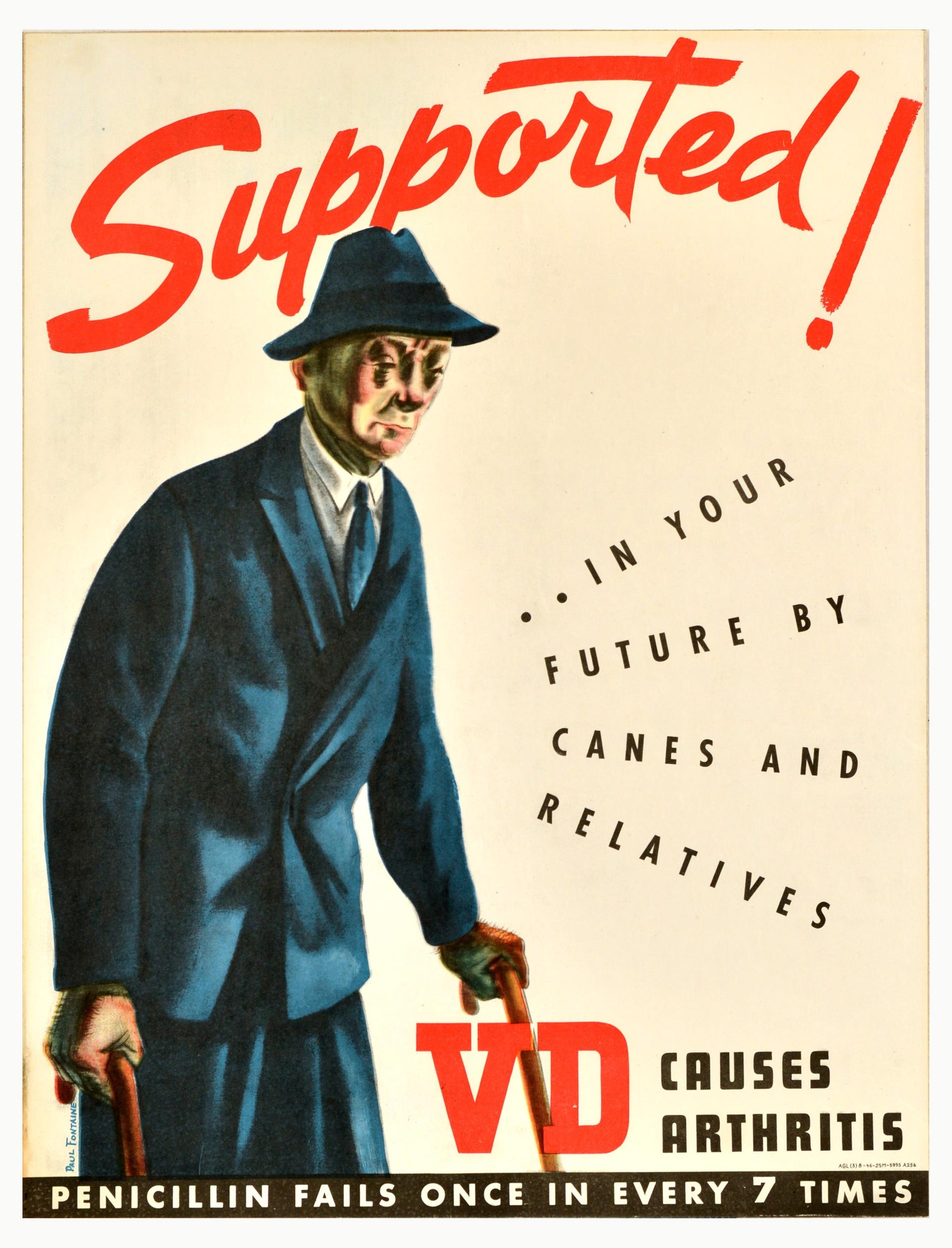 Propaganda Poster Venereal Disease VD Supported By Canes Relatives ...
