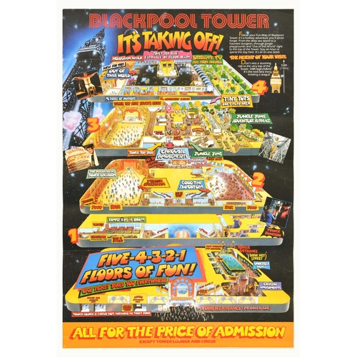 Advertising Poster Set Blackpool Fairground Rides Pleasure Beach Shows ...