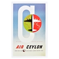 Travel Poster Set Air Ceylon Orient Iberia BOAC Air France Lucien ...
