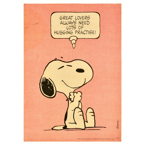 Advertising Poster Snoopy Lovers. Original vintage poster featuring the ...