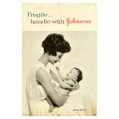 Advertising Poster Johnson And Johnson Fragile Handle Children Hygiene ...