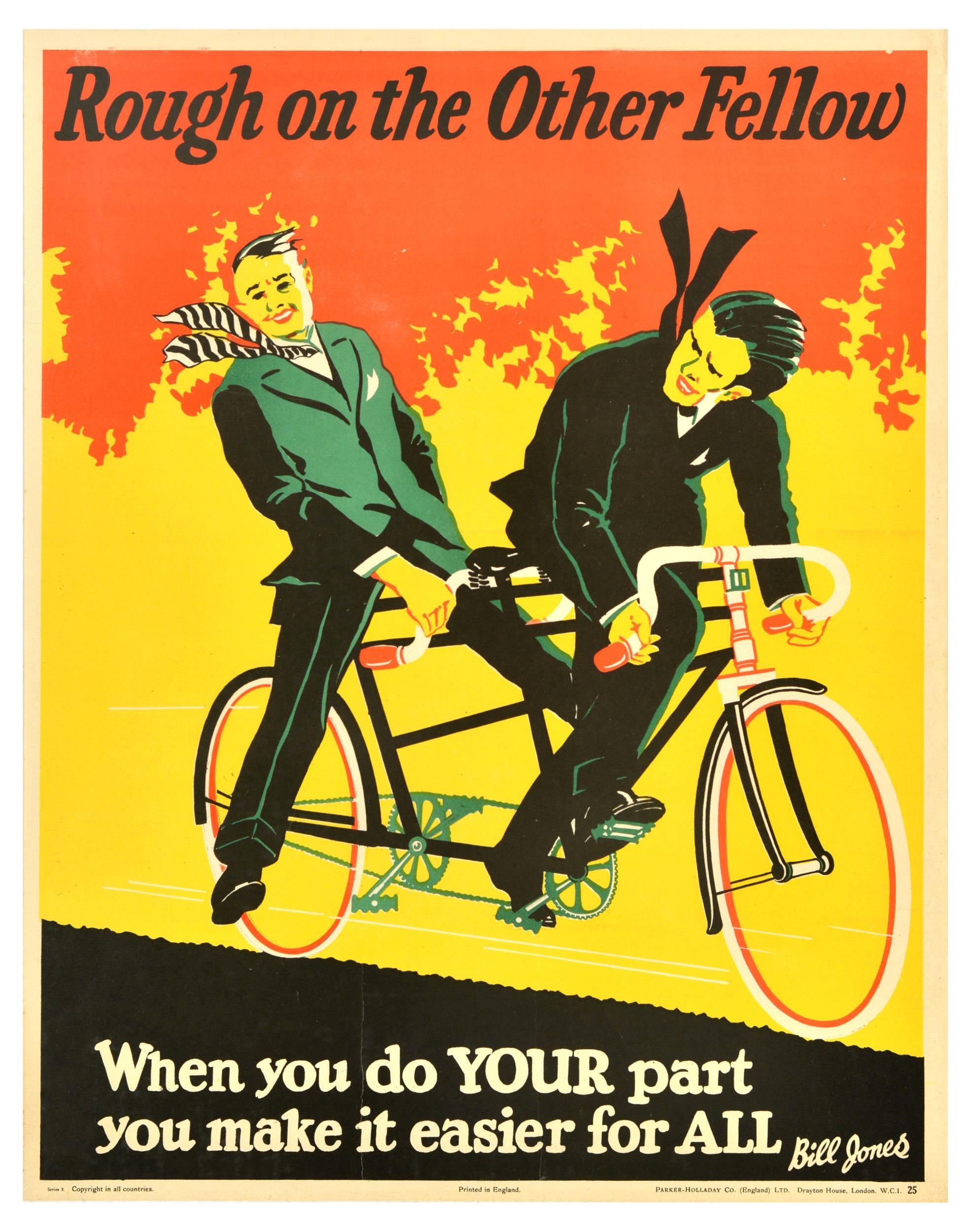 Propaganda Poster Rough On The Other Fellow Bill Jones . Original ...