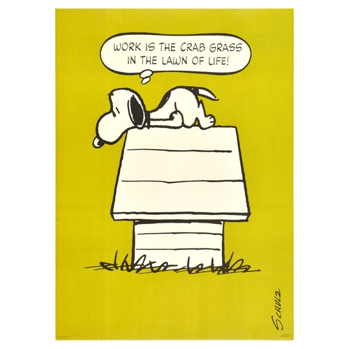 Advertising Poster Snoopy Crab Grass Schulz Cartoon Peanuts. Original ...