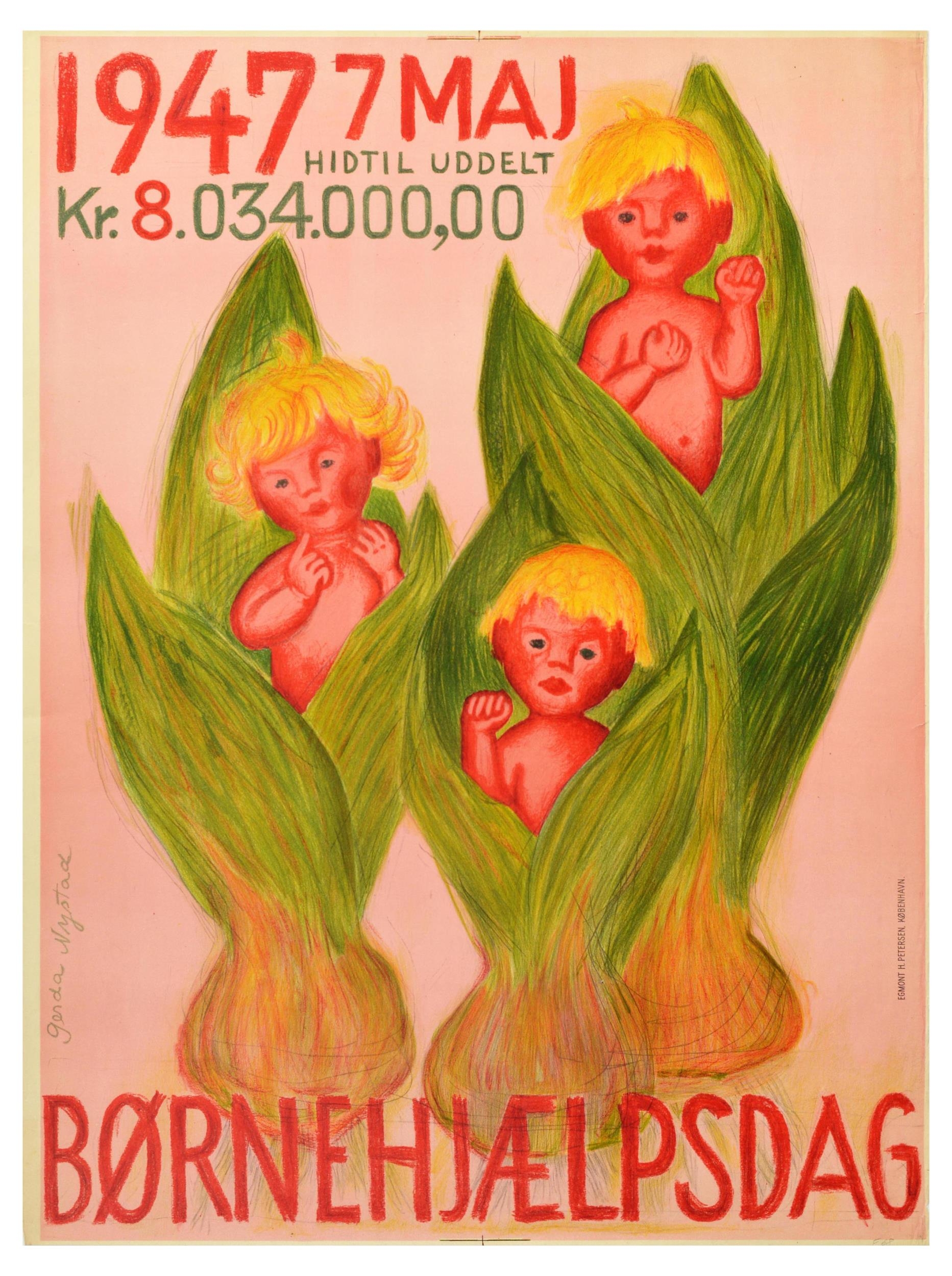 Propaganda Poster Child Welfare Day Denmark. Original vintage ...