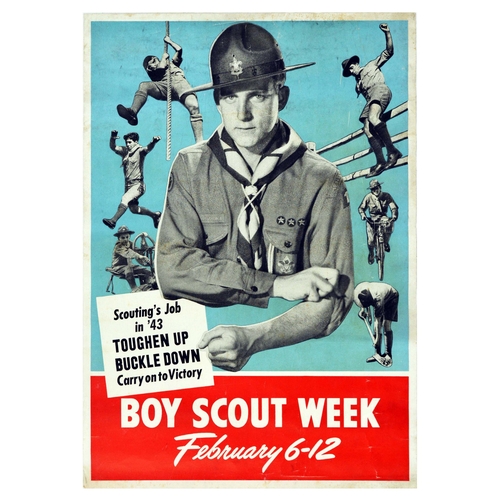 Propaganda Poster Boy Scout Week WWII Toughen Up. Original vintage ...