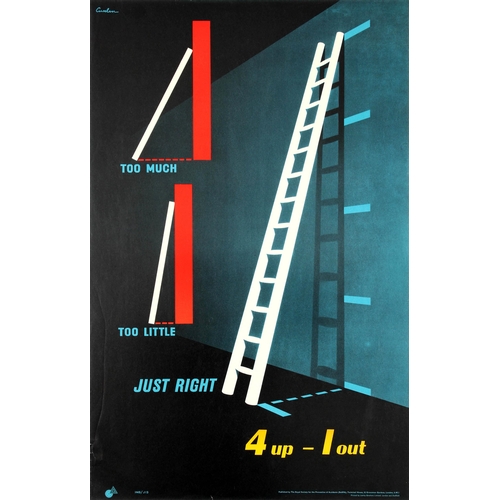 Propaganda Poster Work Safety ROSPA Ladder Midcentury. Original vintage ...