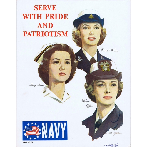Propaganda Poster US Navy USA Women Recruitment. Pride Patriotism Navy ...