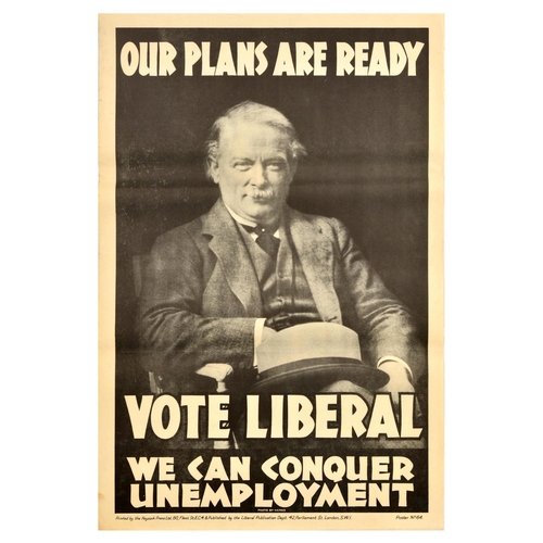 British Elections Poster Set Vote Liberal Party Plans Ready UK . Set of ...