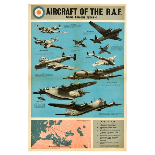 War Poster Aircraft Of The RAF WWII Royal Air Force I. Original vintage ...