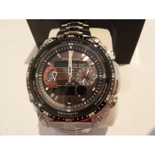 Casio Edifice Wave Ceptor Solar Powered Multi Band 6 Chronograph watch ...