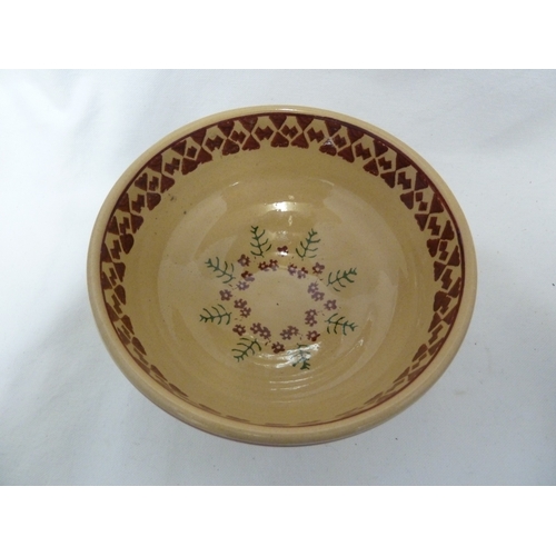 Three Nicholas Mosse Pottery bowls, Irish spongeware pottery, decorated ...