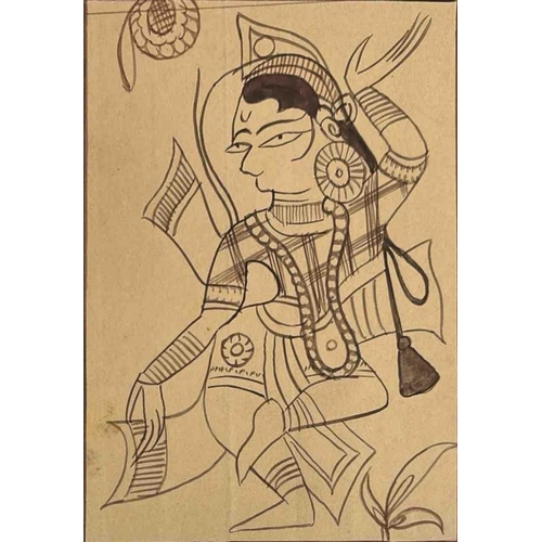 RARE JAIN KALPASUTRA MANUSCRIPT DRAWING - EXQUISITE DEPICTION OF KOSA ...