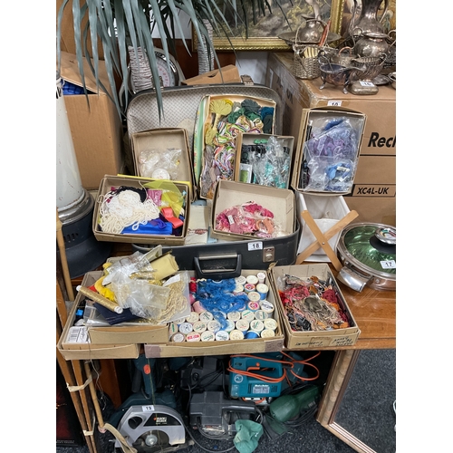 Large qty cotton, wool, sewing patterns etc