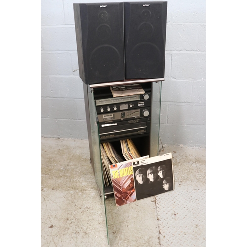 Toshiba SL-10k stereo sound system with Sony speakers, instruction ...