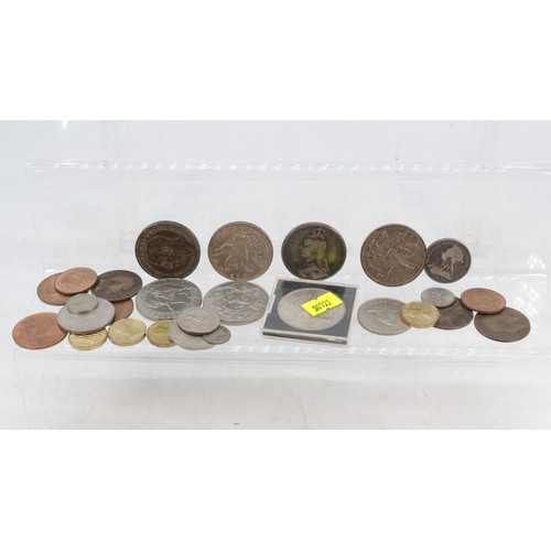 Selection of Antique and later coins, 1935 Crown x3, 1889 crown ...