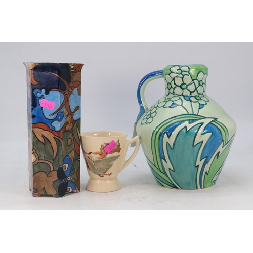 Thomas Forrester art deco jug, together with a Bursley highly ...