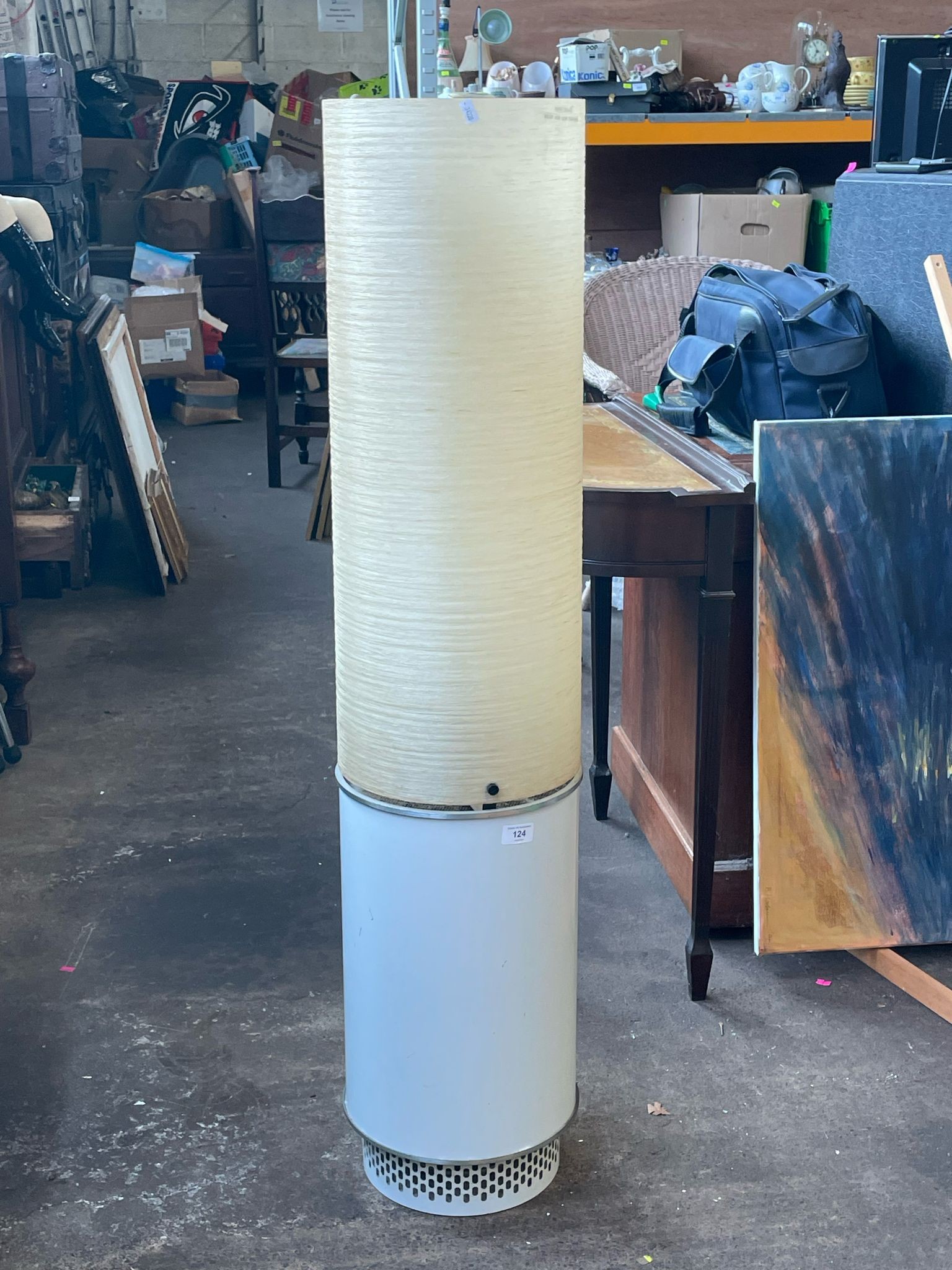 A vintage 1970's Belling convector heater with fibreglass lamp above ...