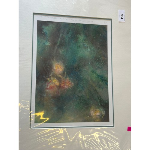 John Rosser 2017 signed abstract gouache together with a selection of ...