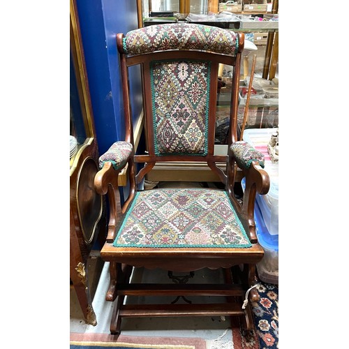 American rocking chair re-upholstered