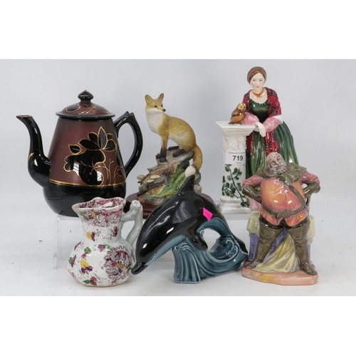 Royal Doulton falstaff figurine together with a Doulton figurine ...