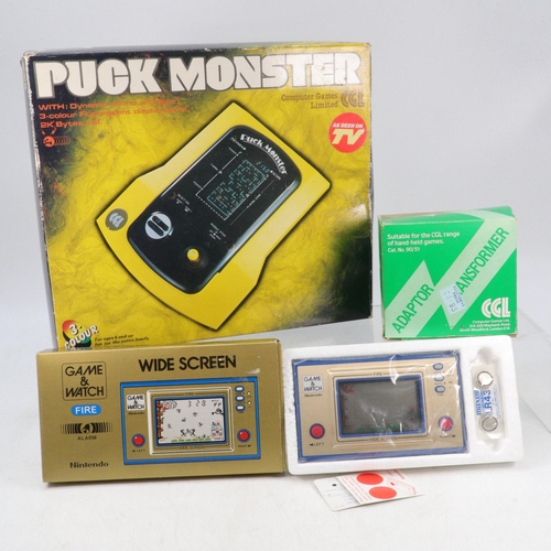 Boxed vintage Game and Watch hand held game "Fire FR-27" together with ...