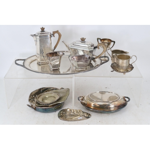 Romney plated set to consist of coffee pot, tea, cream and sugar ...