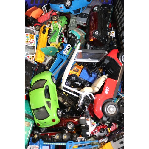 A large quantity of assorted diecast and plastic vehicles