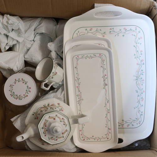 A quantity of Eternal Beau trays, plates and tableware