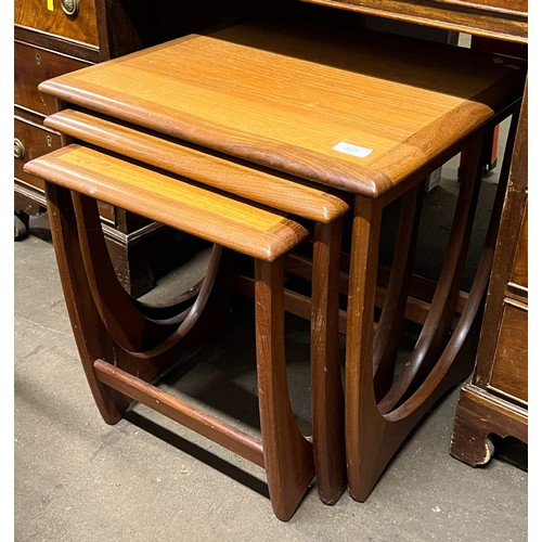 G-Plan nest of three teak tables