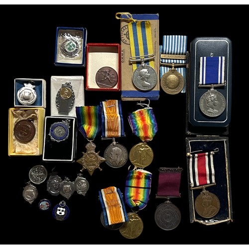 WW1 Monz star trio, monz star is fitted later pin on back, medal read ...