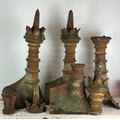 Barham brothers Bridgewater terracotta chimney finials (a/f - for ...